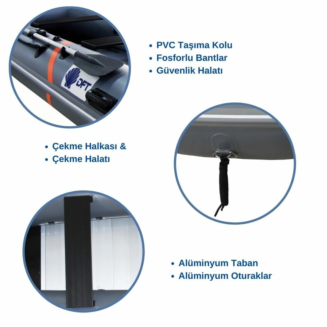 Altunbaş Bayi Sistemi | DFT Şişme Bot Eco MX300AL 300cm Koyu Gri Seri